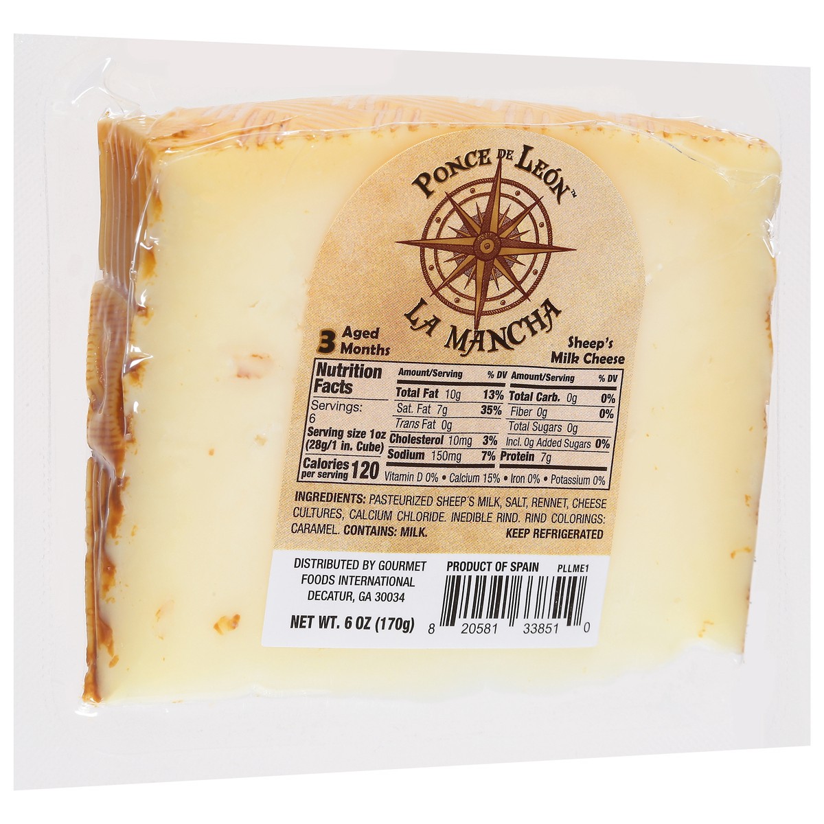 Ponce De Leon La Mancha Sheep's Milk Cheese 6 oz 6 oz | Shipt