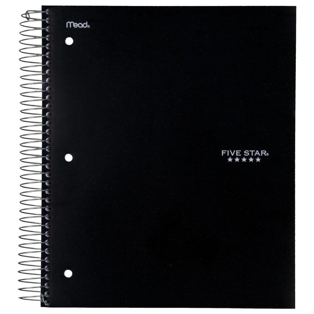 Five Star 5 Subject College Ruled Spiral Notebook Colors May Vary 1