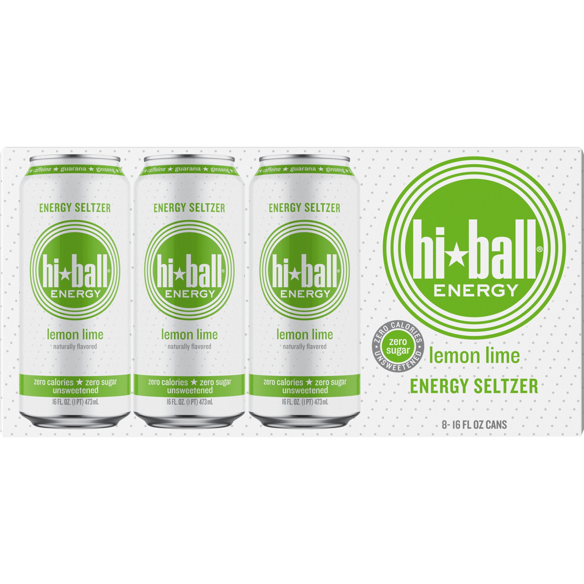 Hiball Energy Lemon Lime Energy Seltzer 8 ct; 16 fl oz | Shipt