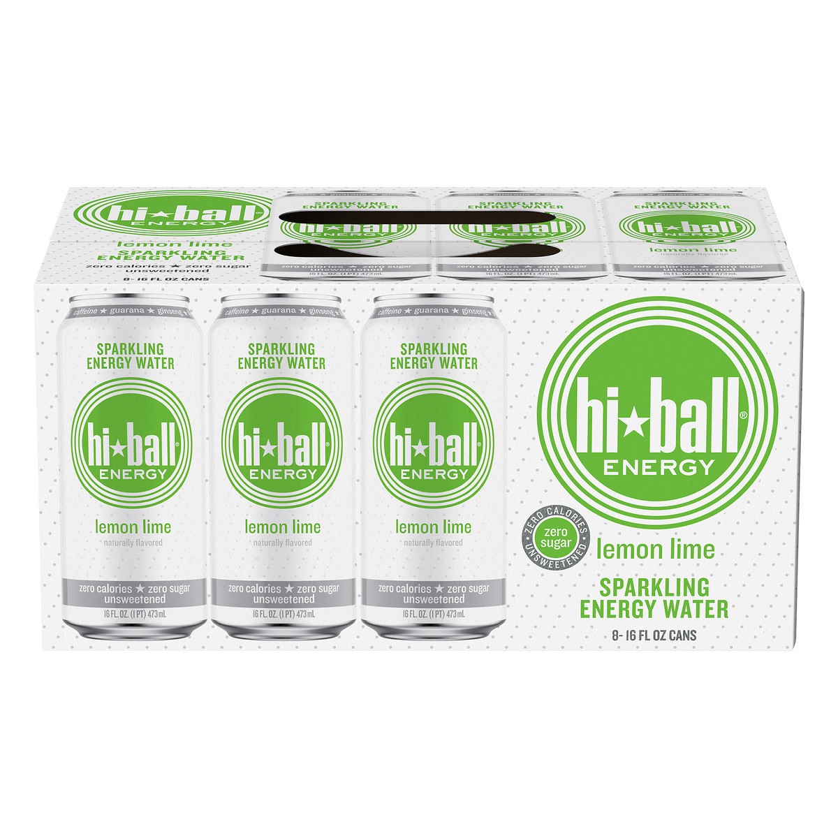 Hiball Energy Lemon Lime Sparkling Energy Water - 8 ct 8 ct; 16 fl oz | Shipt