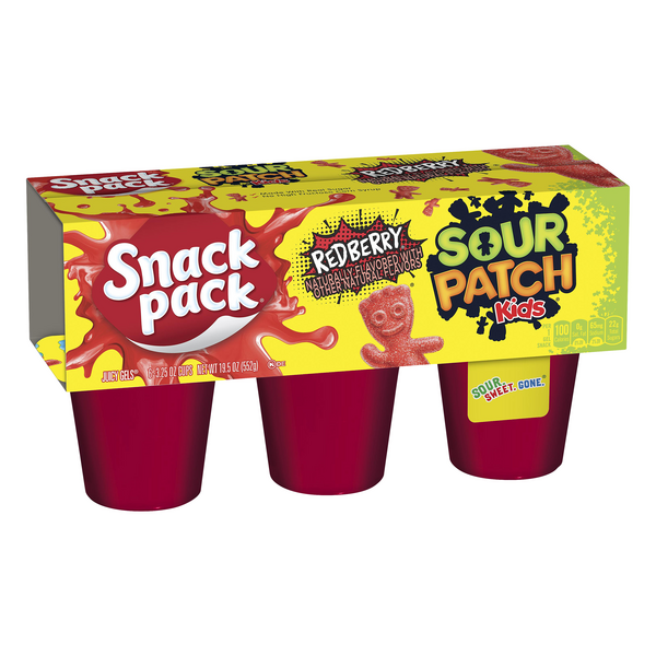 Snack Pack Sour Patch Kids Redberry Gelatin Super Cups 6 ct | Shipt