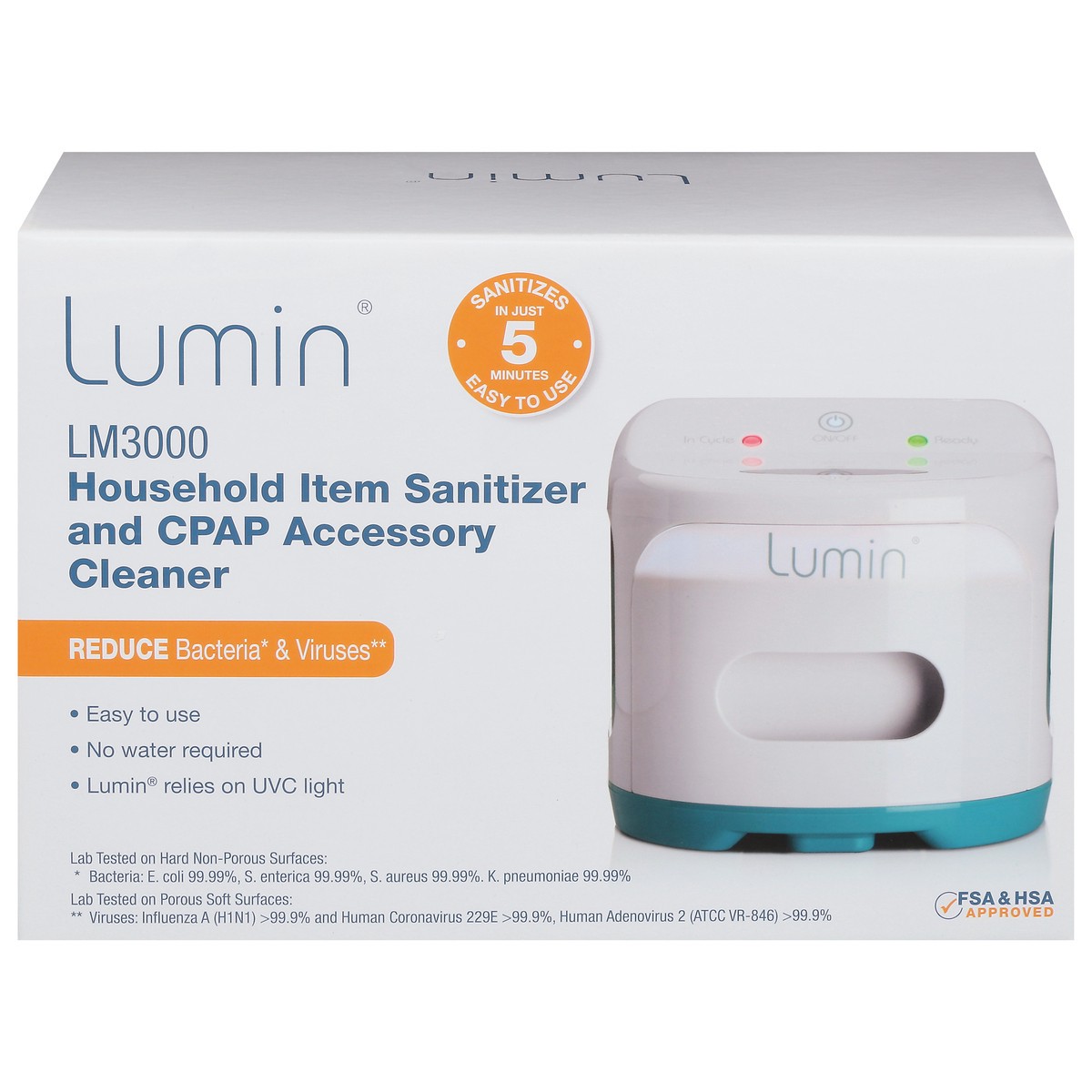 Lumin Household Item Sanitizer and CPAP Accessory Cleaner 1 ea 1 ct | shipt