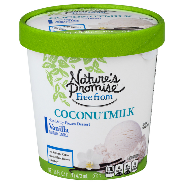 Nature's Promise Non-Dairy Vanilla Coconutmilk Frozen Dessert 1 pint ...