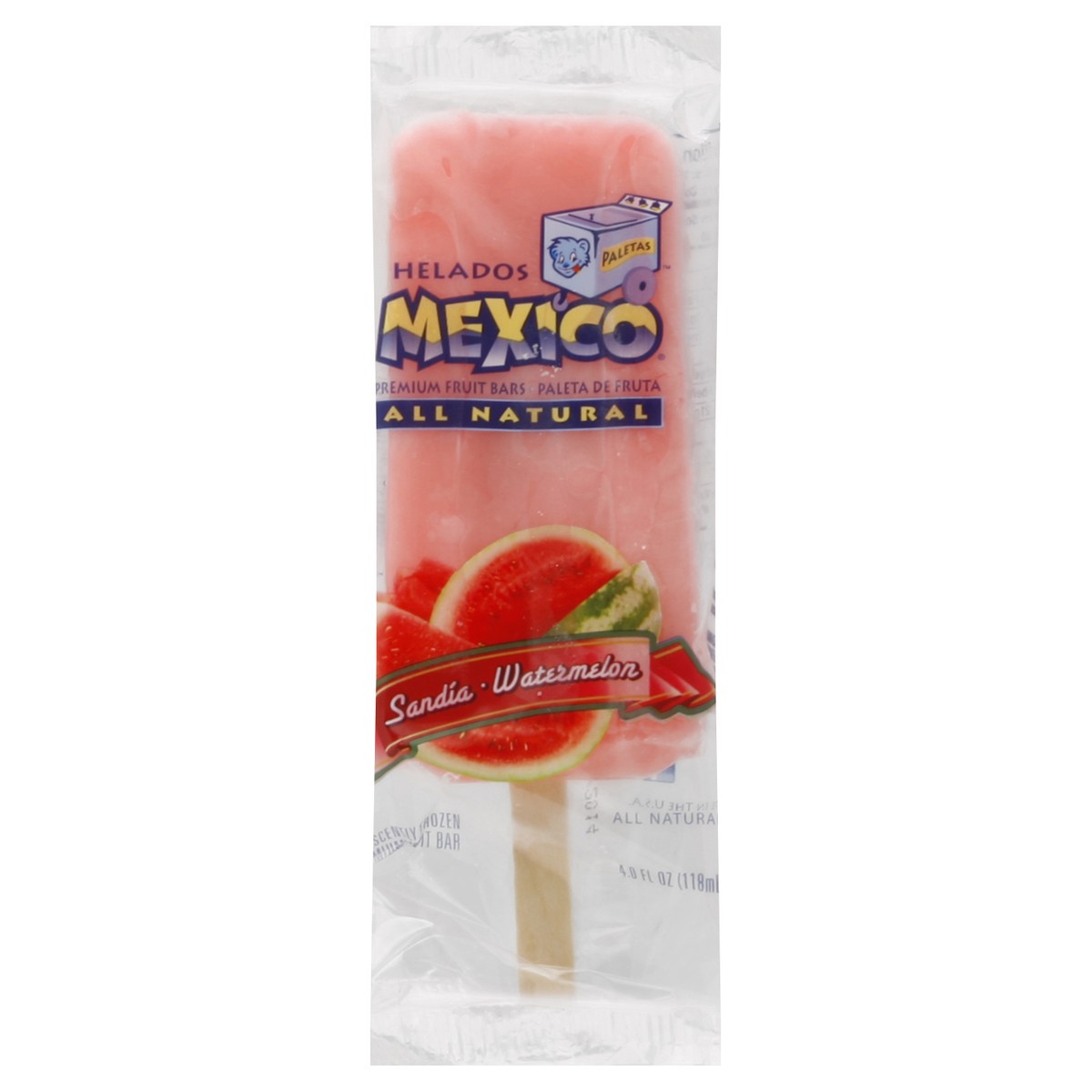 Helados Mexico Premium Watermelon Fruit Ice Bar 3.75 fl oz 24 ct; 4 fl ...