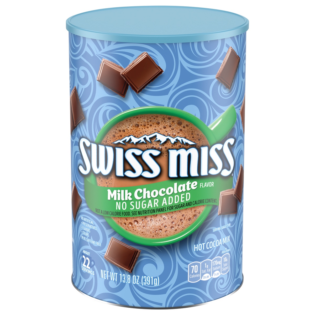 Swiss Miss No Sugar Added Cocoa Can 13.8 oz | Shipt