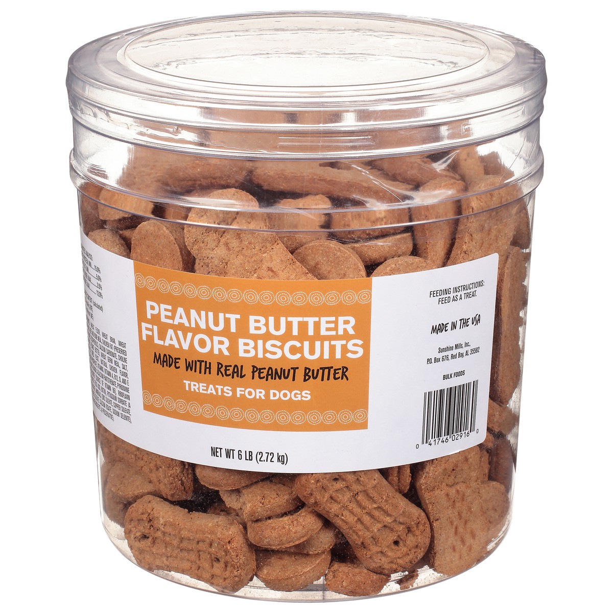 Sunshine Mills Peanut Butter Flavor Biscuits Treats For Dogs 6 lb 6 lb ...