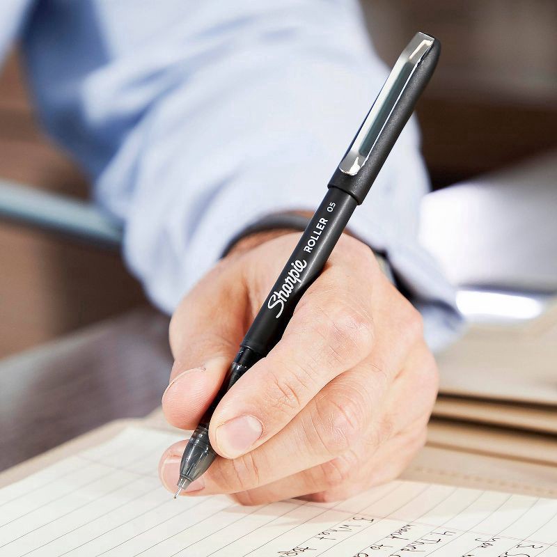 Sharpie Roller 4pk Rollerball Gel Pens 0.7mm Black Ink 4 ct | Shipt