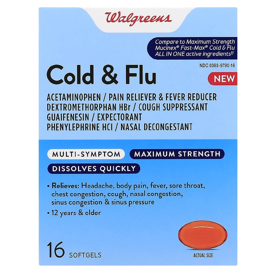 Walgreens Cold & Flu Softgels 16 ct | Shipt