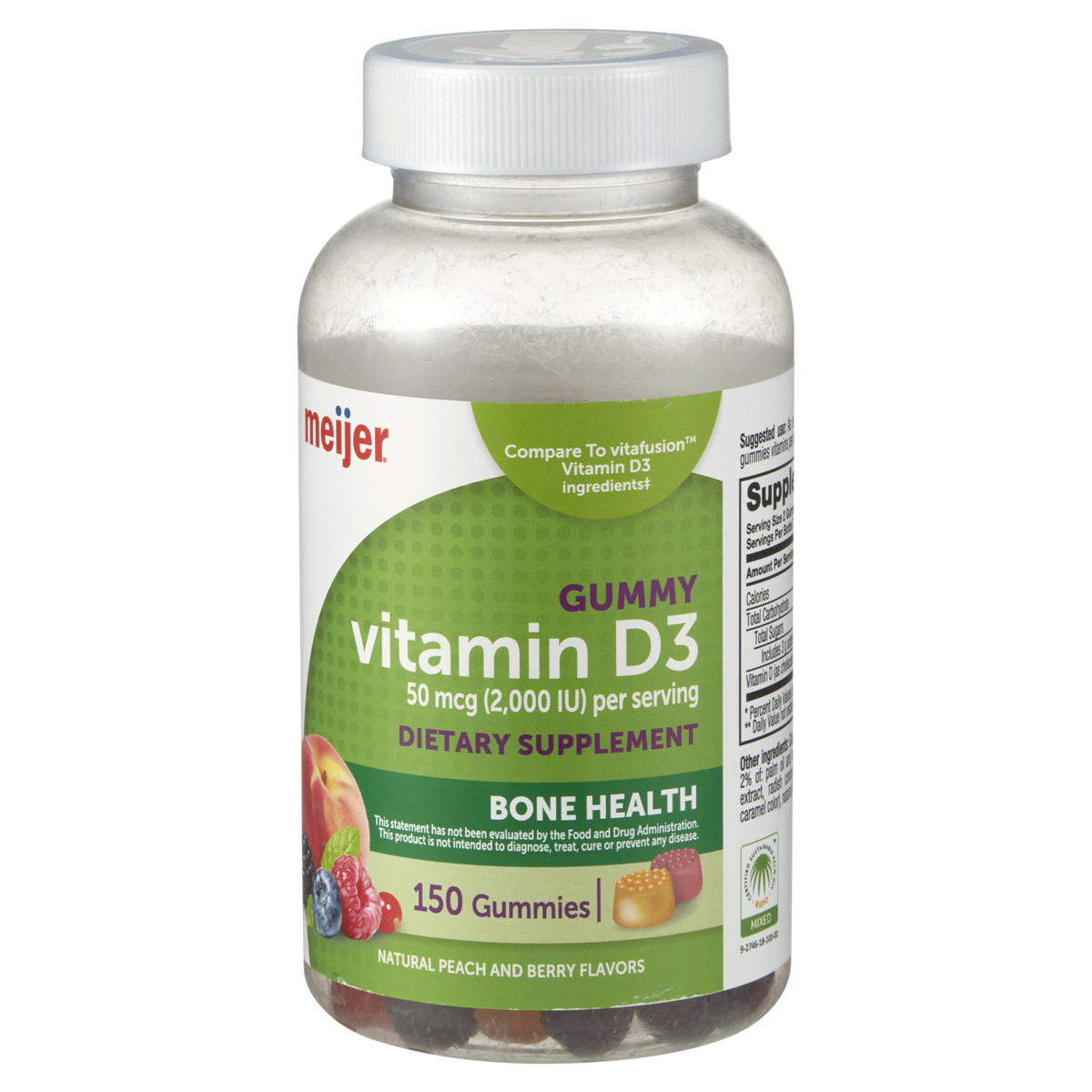 Meijer Gummy Adult Vitamin D3 150 ct | Shipt