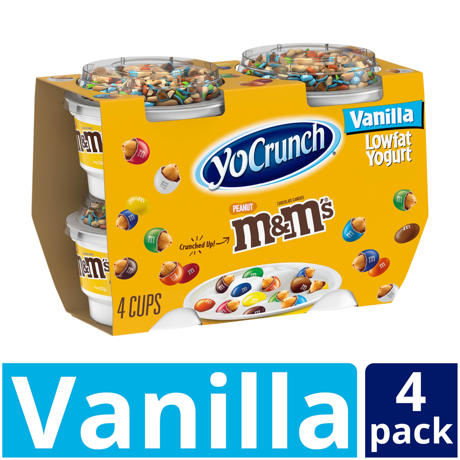 YoCrunch Low Fat Vanilla Yogurt with Peanut M&Ms 4 oz | Shipt