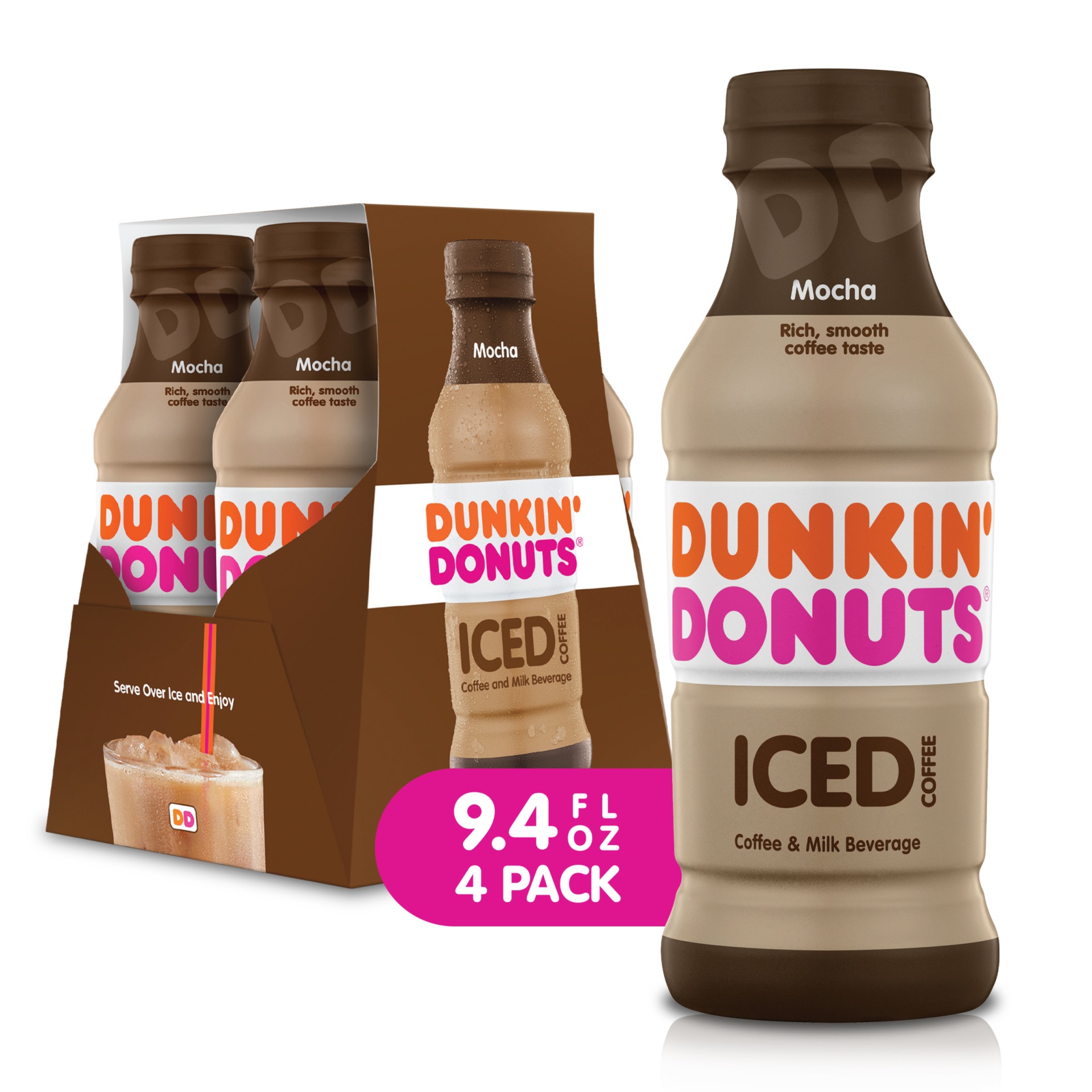 Dunkin' Mocha Iced Coffee Drink 9.4 oz Bottles 4 ct | Shipt