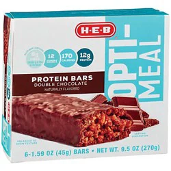 H-E-B Opti-Meal 12g Protein Bars - Double Chocolate 6 ct | shipt