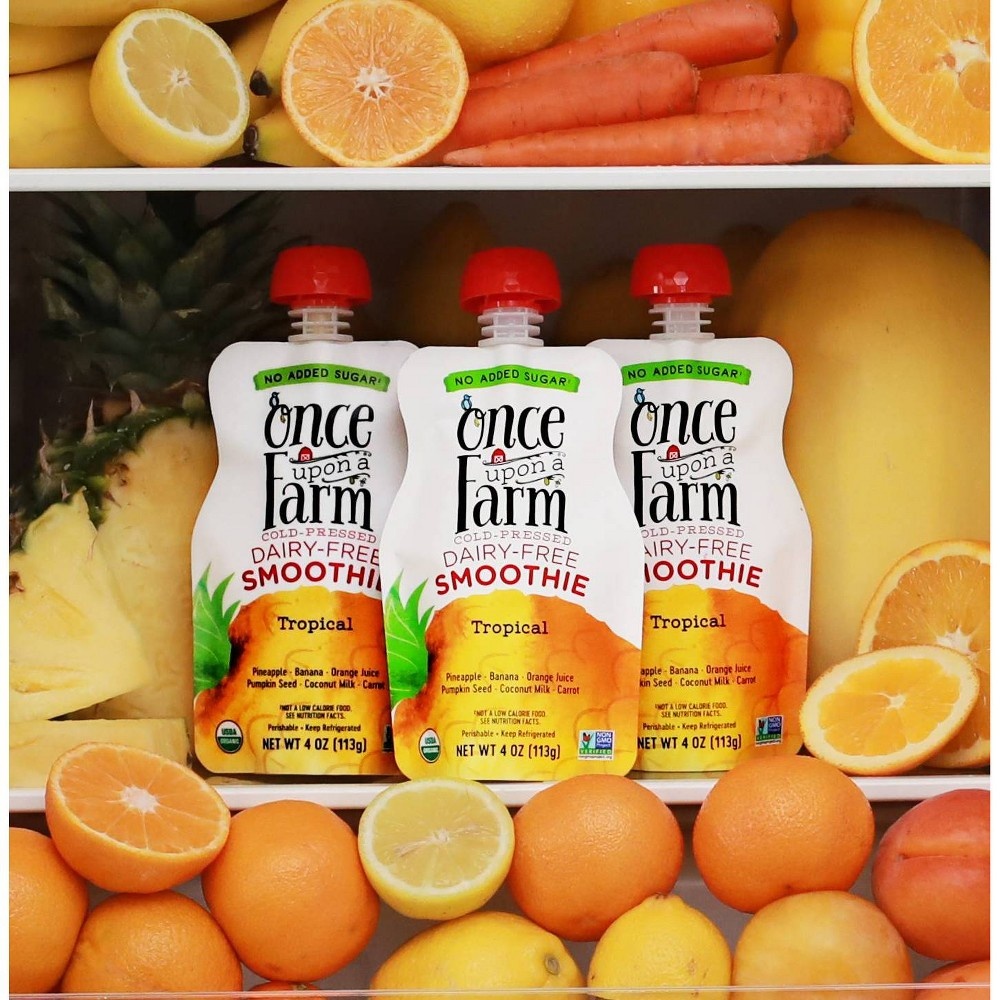 Once Upon a Farm Organic Tropical Kids Dairy-Free Smoothie 4 oz | Shipt