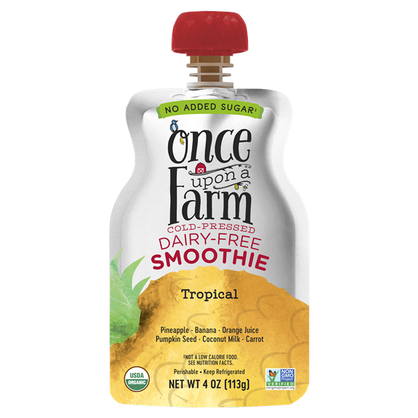 Once Upon a Farm Organic Tropical Kids Dairy-Free Smoothie 4 oz | Shipt
