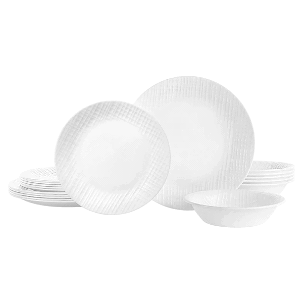Corelle Studio Embossed Linen Weave Dinnerware Set 18 ct | Shipt