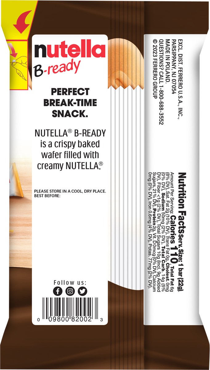 Nutella B-Ready Crispy Wafer 2 ea 2 ct | Shipt