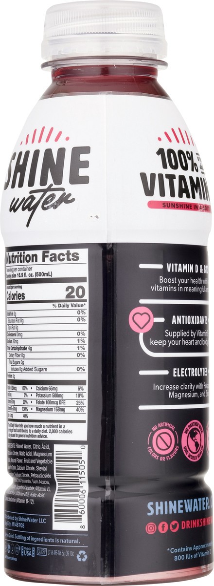 Shine Water Watermelon Blackberry Powerful Hydration Water- 16.9 fl oz ...