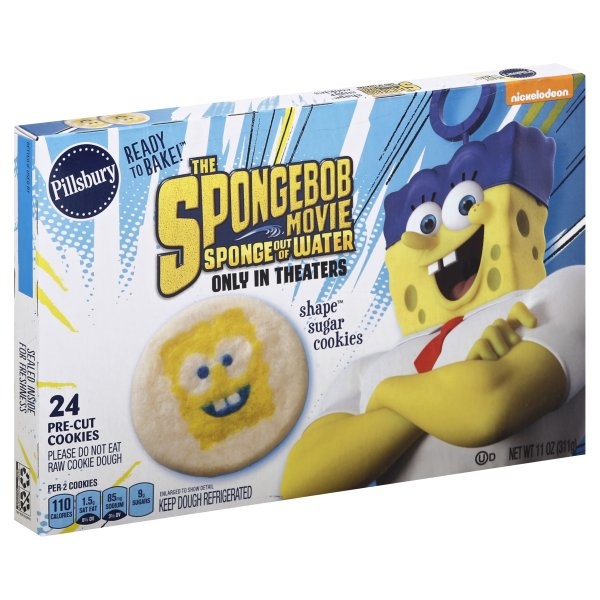 Pillsbury Cookies, Pre-Cut, Shape, Sugar, The Spongebob Movie Sponge ...
