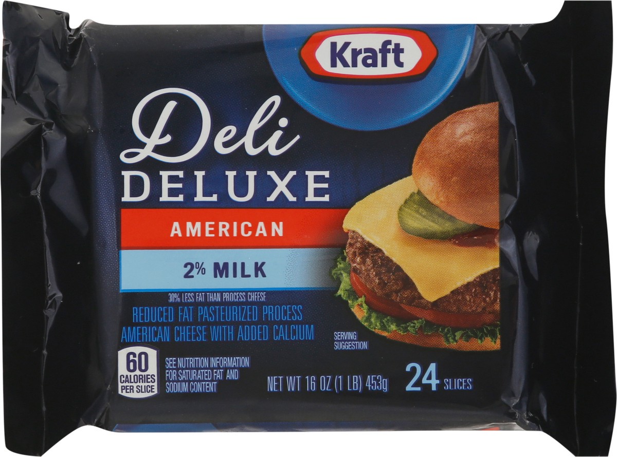 Kraft Deli Deluxe American Cheese Slices with 2% Milk, 24 ct Pack 24 ct ...