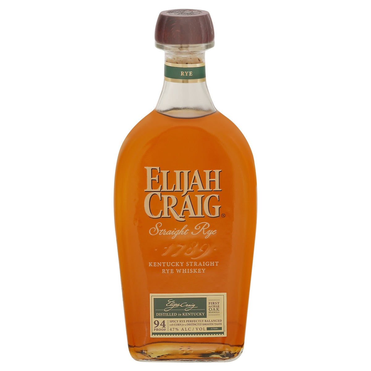 Elijah Craig Whiskey Straight Rye Kentucky 750 ml | Shipt