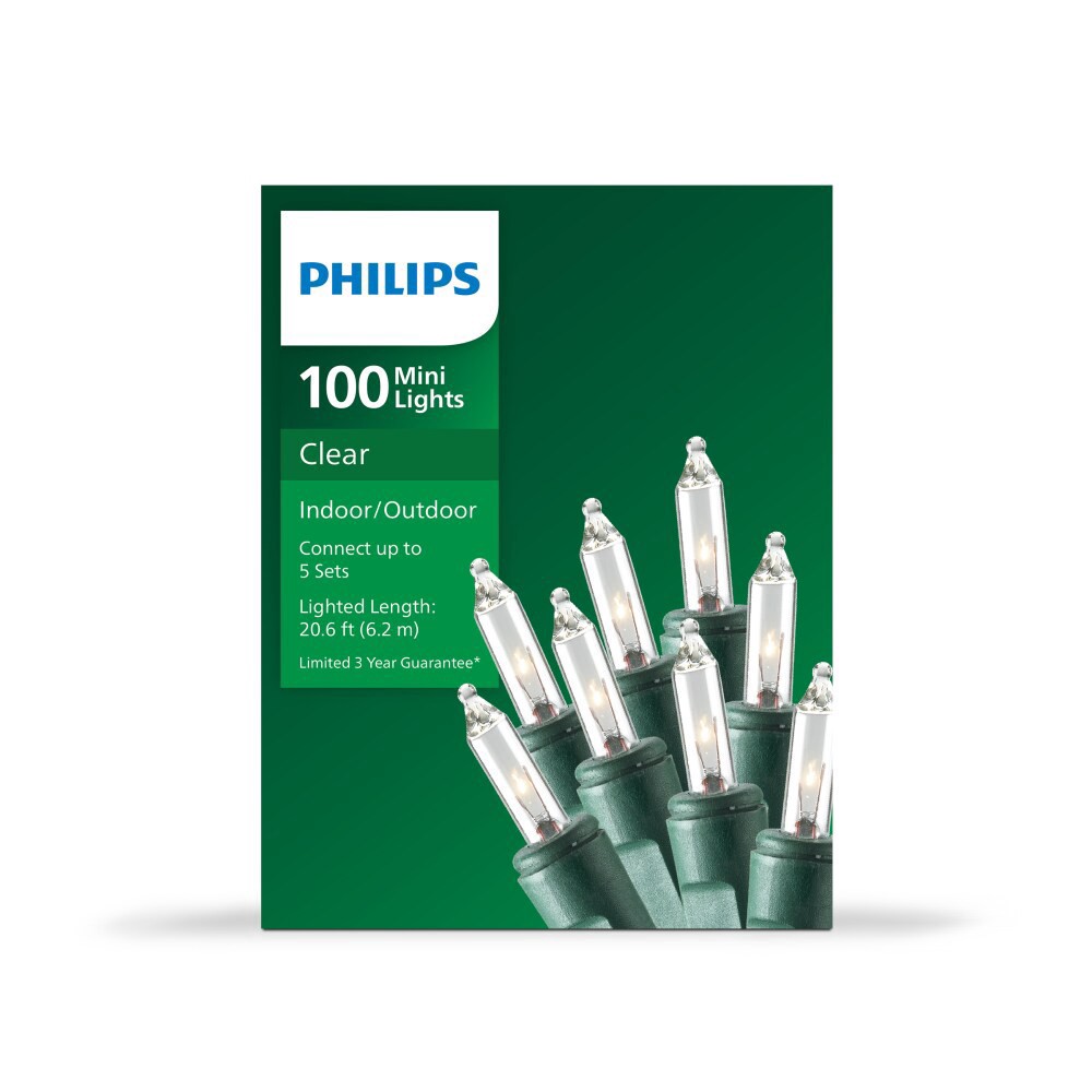 Philips 100 Mini Lights, Clear 20.6 ft ltd | Shipt