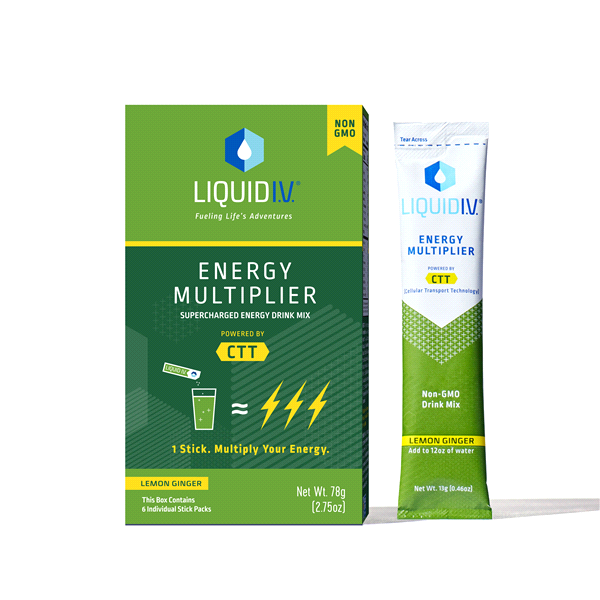 Liquid I.V. Energy Multiplier Lemon Ginger 6 ct | Shipt
