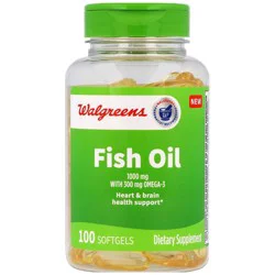 Walgreens Fish Oil 1000 mg with 300 mg Omega-3 Softgels | Shipt