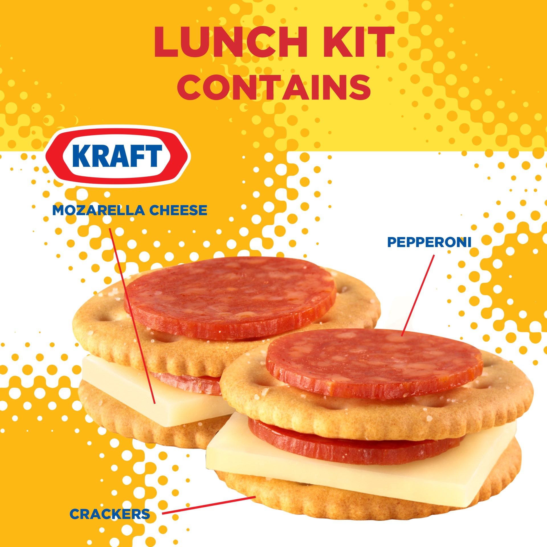 Lunchables Pepperoni & Mozzarella Cheese Snack Kit with Crackers Tray 2 ...