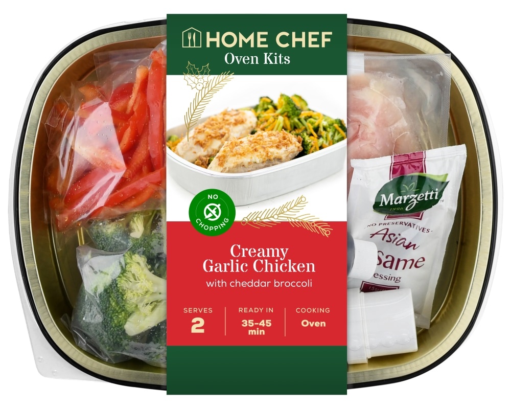 Home Chef Oven Kit Creamy Garlic Chicken With Cheddar Broccoli 29 oz ...