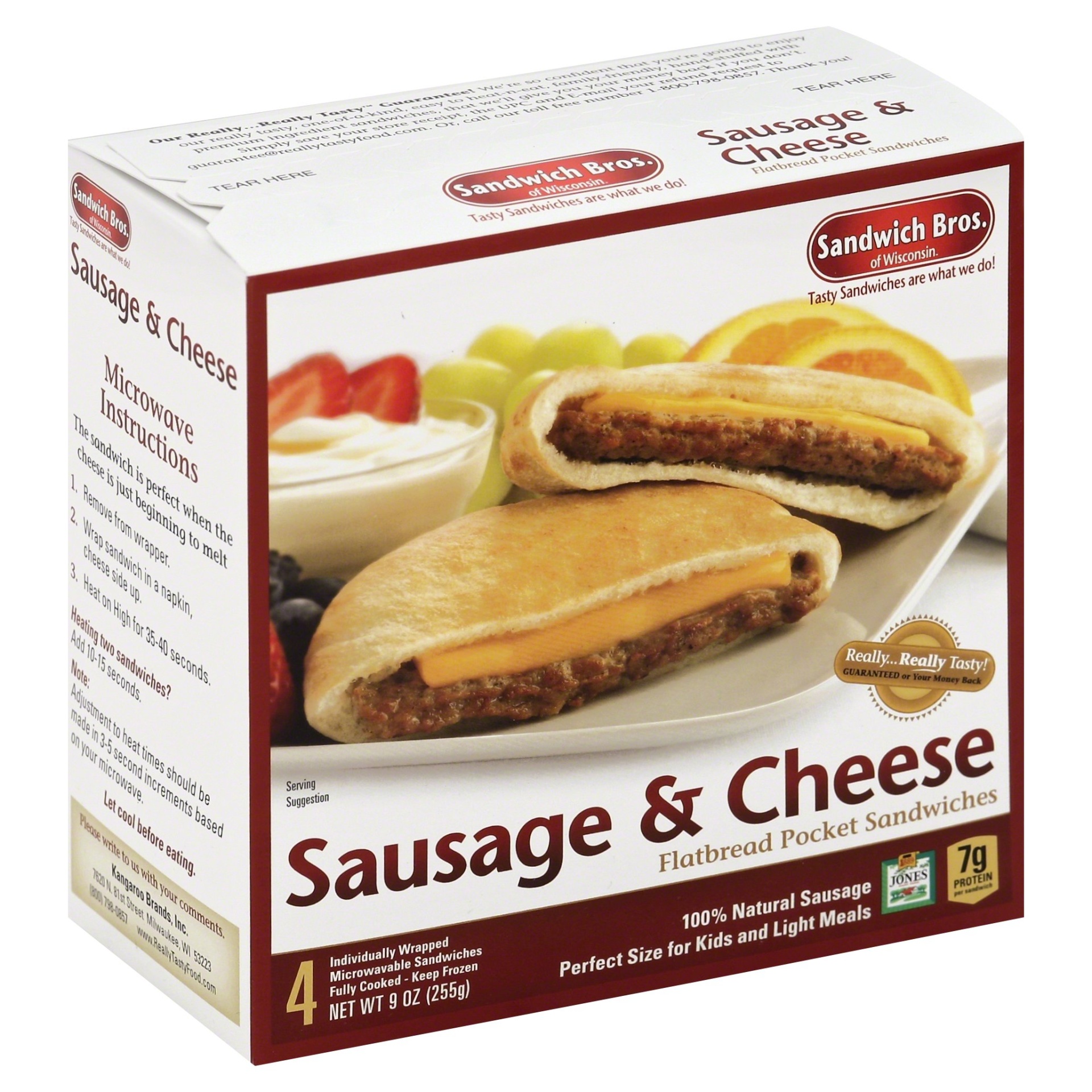 Sandwich Bros. Sausage Cheese Flatbread Sandwich 4 ct; 9 oz | Shipt