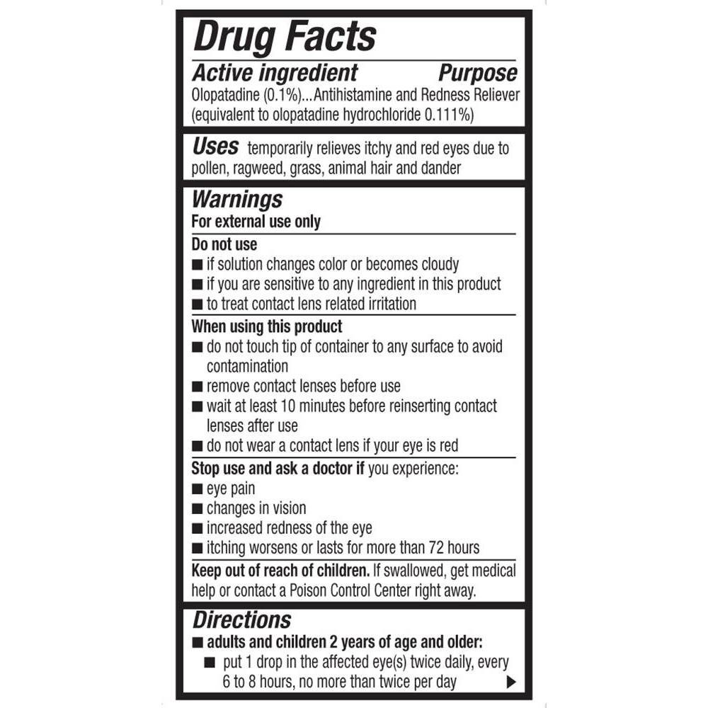 Pataday Twice Daily Eye Allergy Itch and Redness Relief Drops - 0.17 fl ...