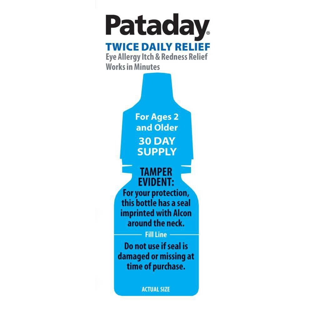 Pataday Twice Daily Eye Allergy Itch and Redness Relief Drops - 0.17 fl ...