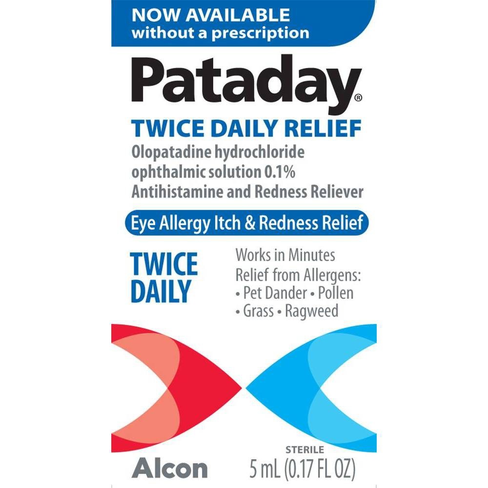 Pataday Twice Daily Eye Allergy Itch and Redness Relief Drops - 0.17 fl ...