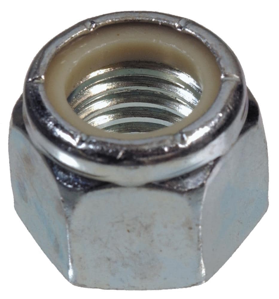 Hillman 4-mm x 0.7 Zinc-plated Steel Nylon Insert Nut (4-Count) 1 ct ...