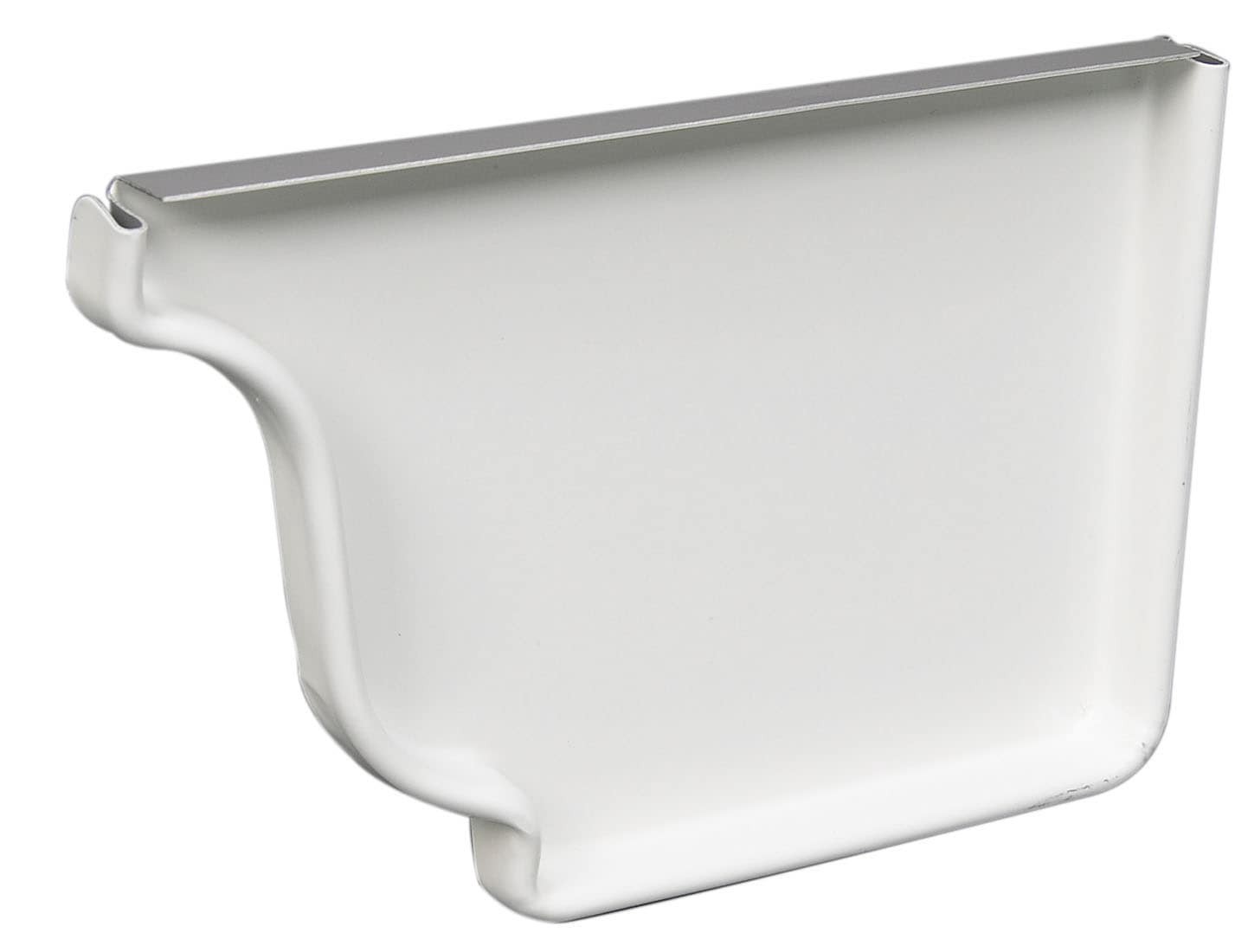 Amerimax White Galvanized steel K style ( 4-in x 1-ft ) End cap 1 ct ...