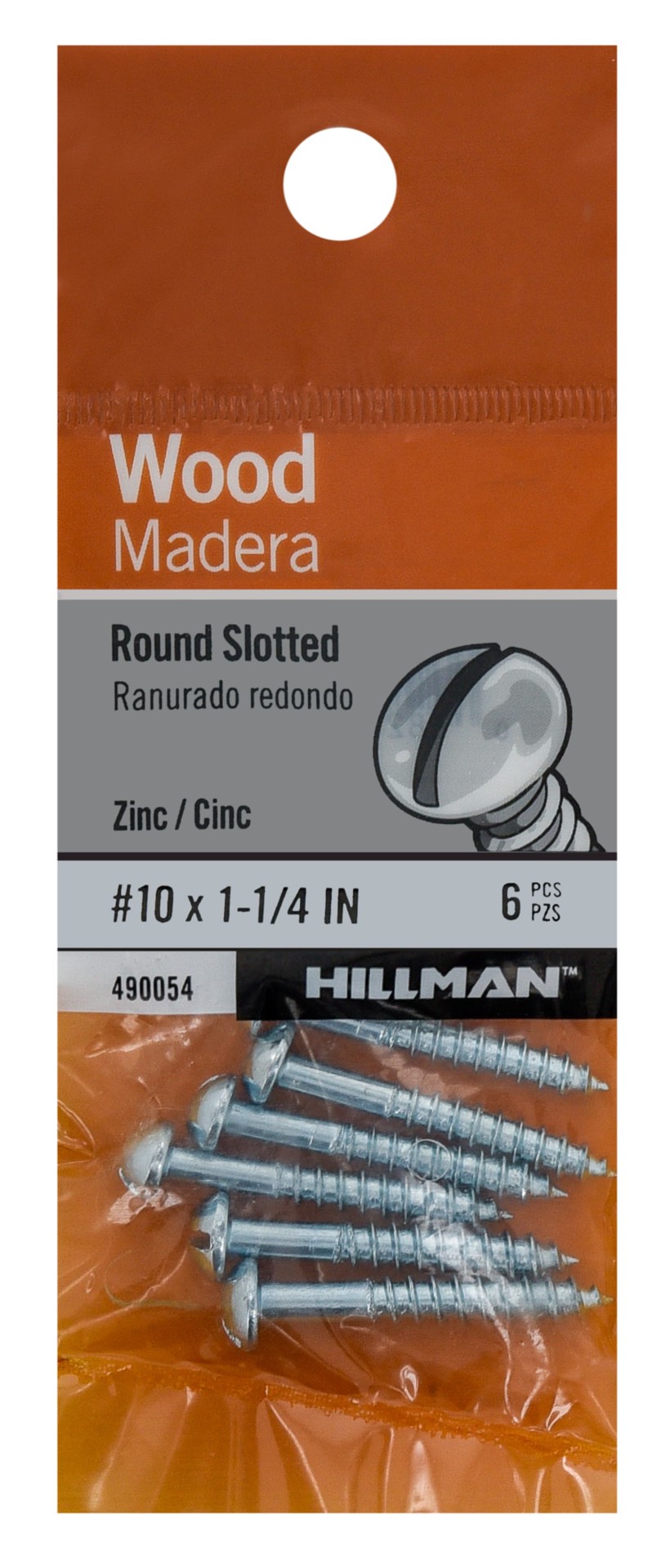 Hillman #10 x 1-1/4-in Zinc-plated Interior Wood screws ( 6 -Per Box ...