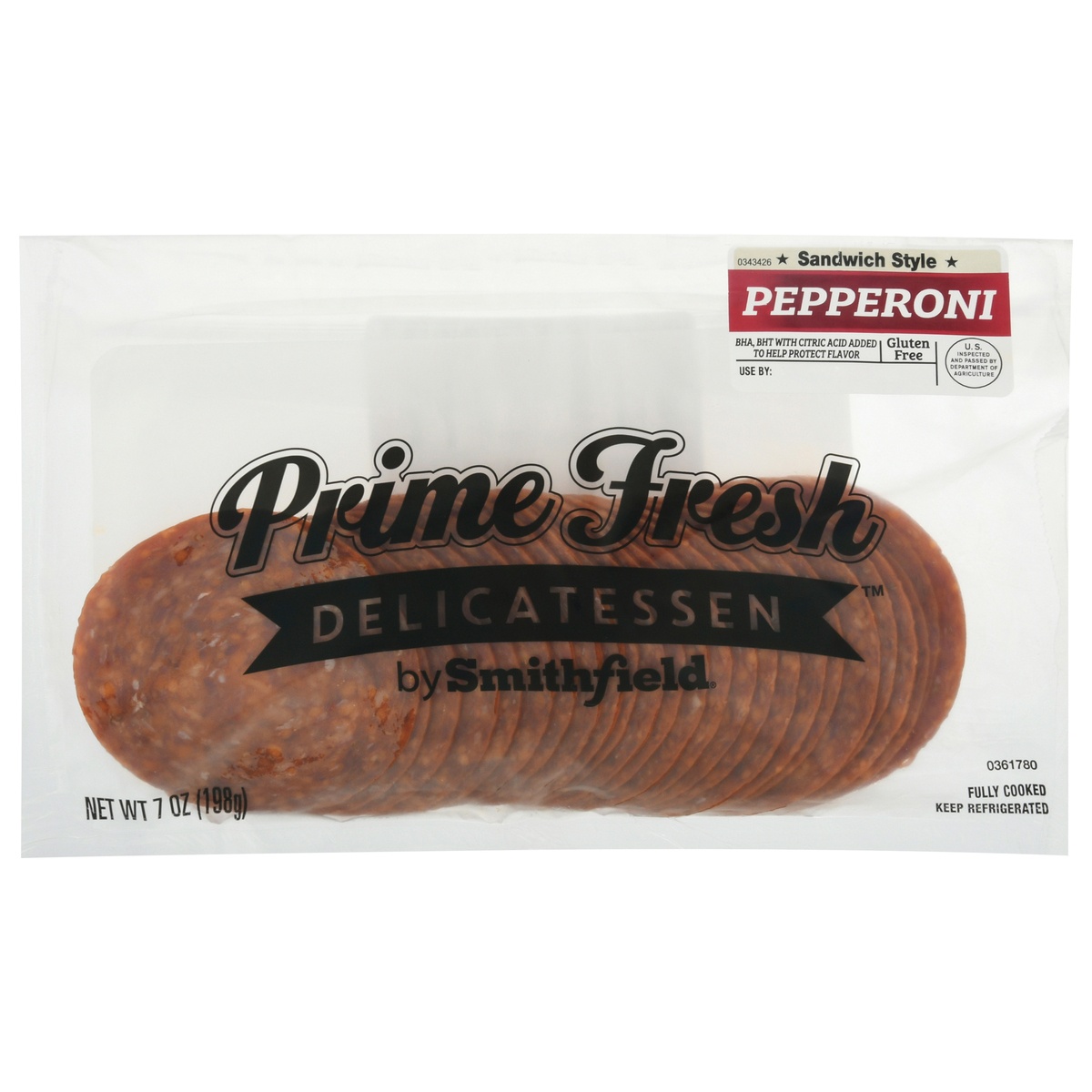 Smithfield Prime Fresh Delicatessen Sandwich Style Pepperoni 7 oz 7 oz ...