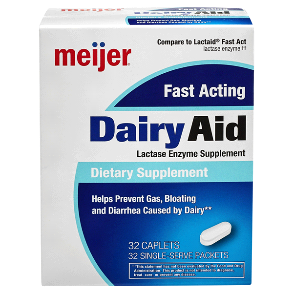 Meijer Dairy Aid Caplets 32 ct | Shipt