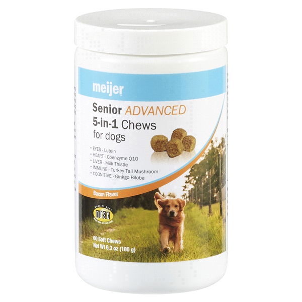 Meijer Senior Dog Advanced 5-in-1 Chews 60 ct | Shipt