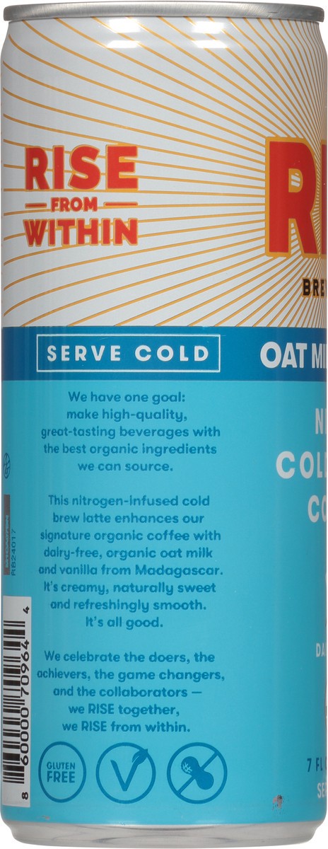 RISE Brewing Co. Dairy Free Nitro Cold Brew Oat Milk Vanilla Coffee 7 ...