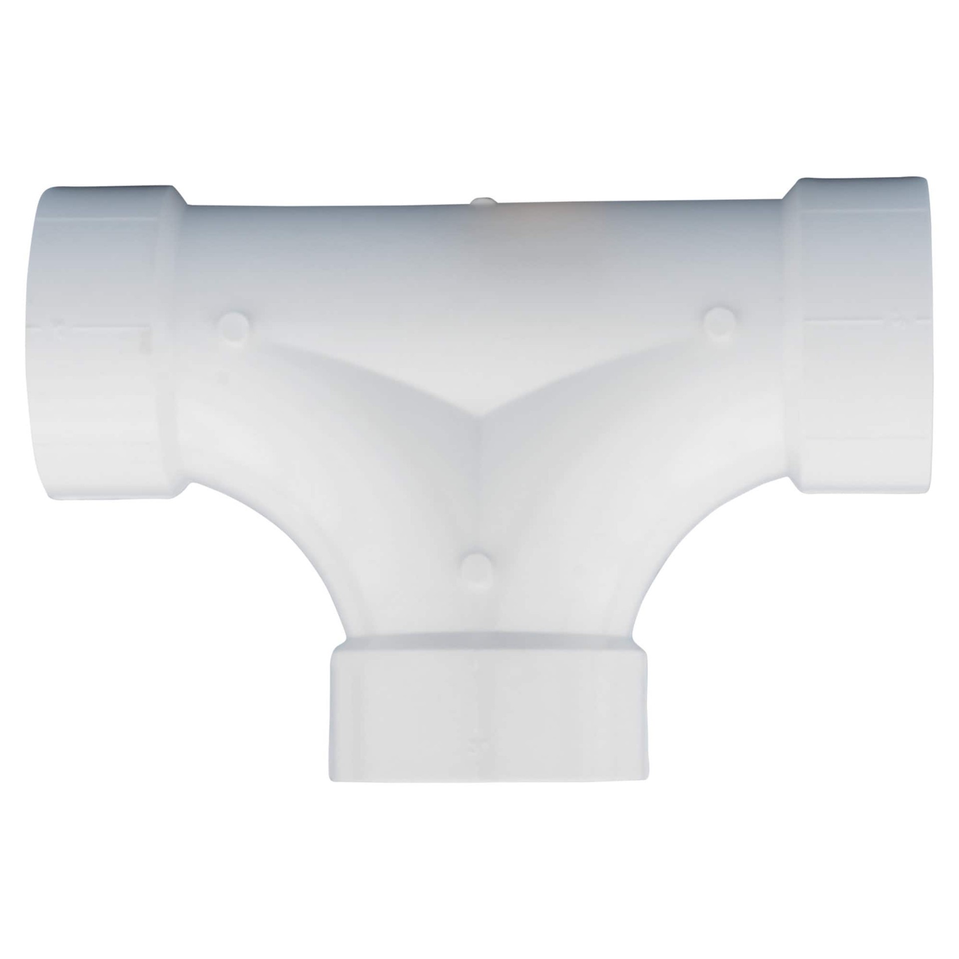 Charlotte Pipe 4-in x 4-in x 4-in PVC DWV Hub Cleanout Tee for Above ...