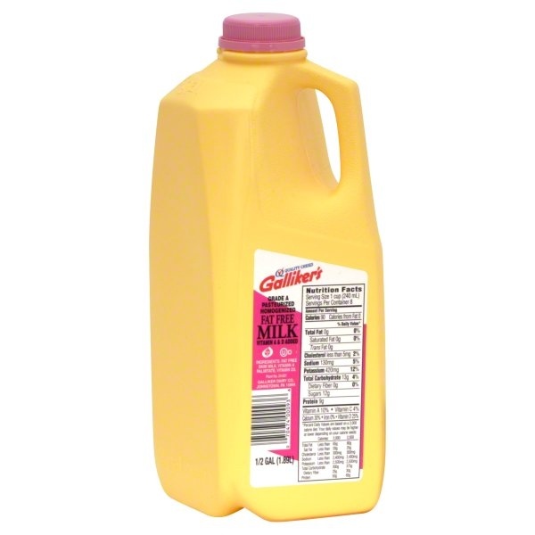 Galliker's Milk, Fat Free 2 qt | Shipt