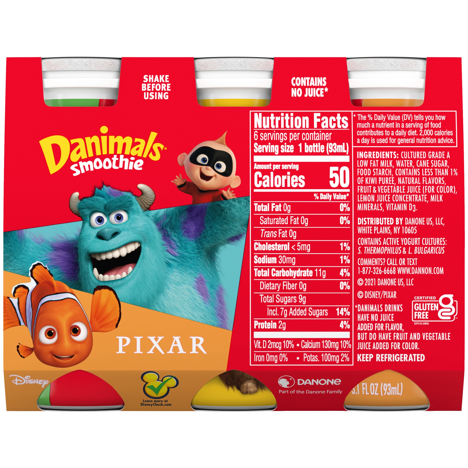 Danimals Strikin Strawberry Kiwi Smoothies Bottles 3.1 fl oz | Shipt