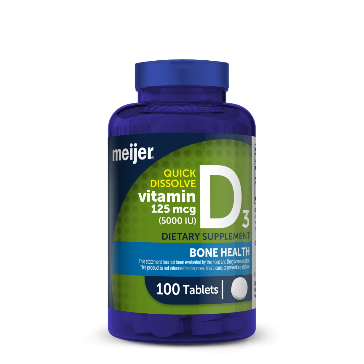 MEIJER WELLNESS Meijer Vitamin D3 5000IU Quick Dissolve Tablet 100 ct ...