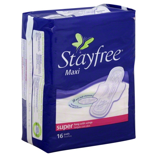 Stayfree Maxi Super Long With Wings 16 ct | Shipt