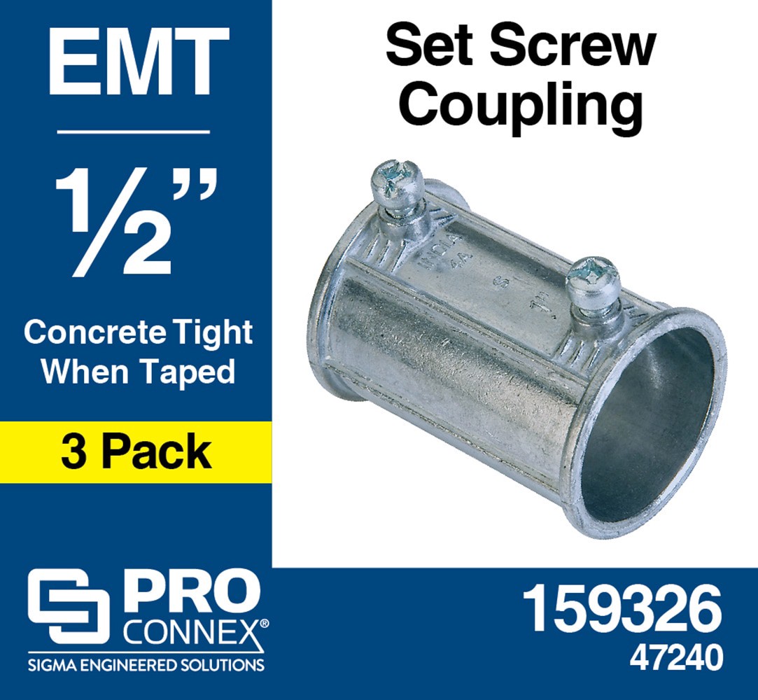 Sigma ProConnex 1/2-in Electrical (EMT) / Die cast zinc Set screw ...