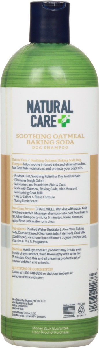 NaturalCare Soothing Oatmeal Dog Shampoo Baking Soda Clean Scent 20 fl ...