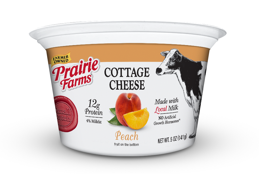 Prairie Farms Small Curd Cottage Cheese Peach Snack Cup 5 oz | Shipt