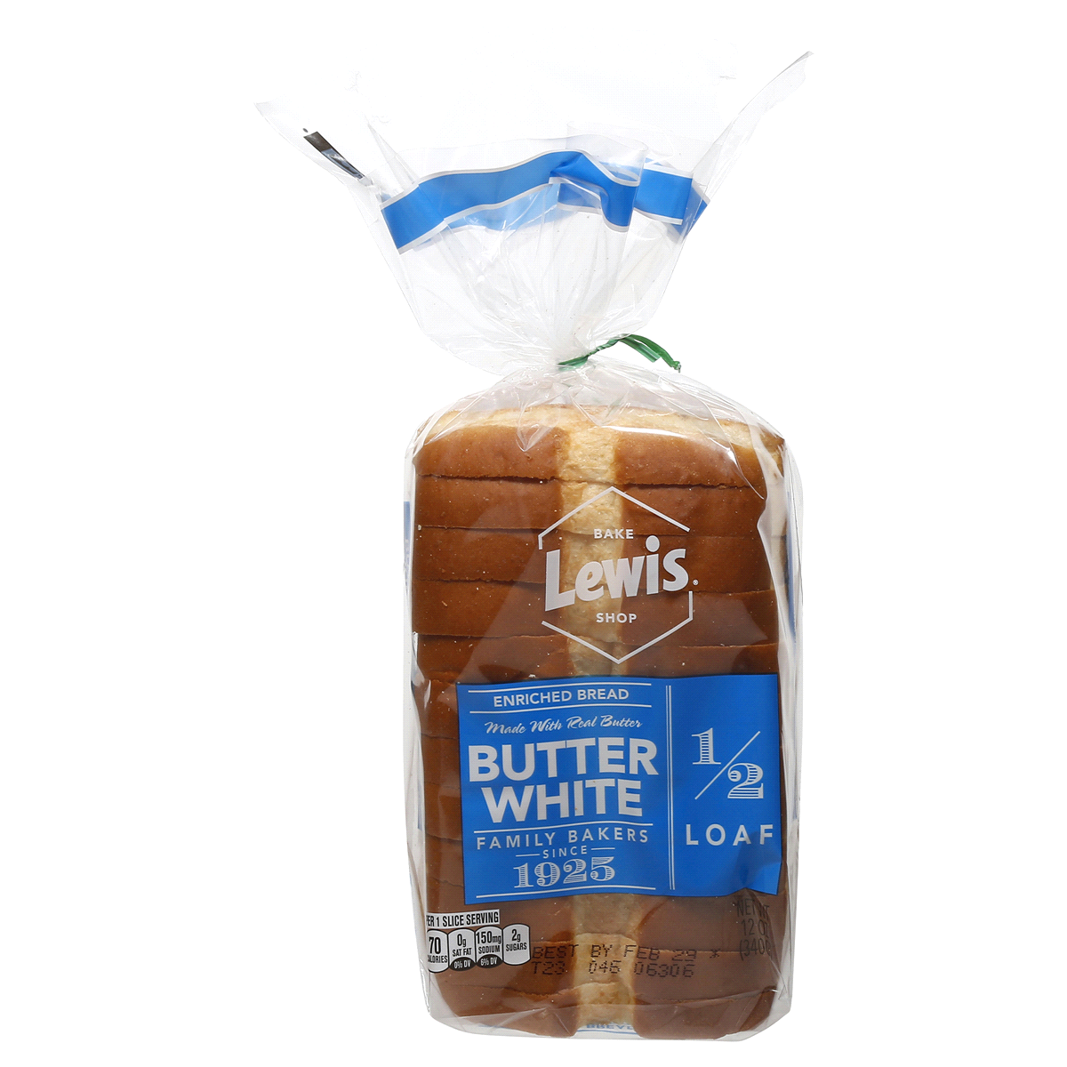 Lewis Bakeries Butter White Half Loaf Bread, 1/2 Loaf, 12 oz 12 oz | Shipt