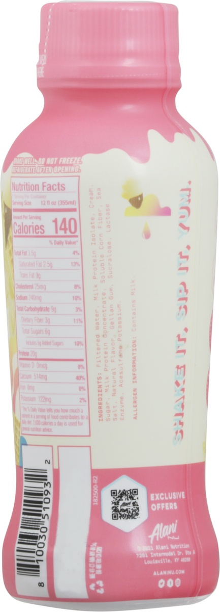 Alani Nu Alani Fit Shake Vanilla Protein Shake - 12 fl oz Bottle 12 fl ...